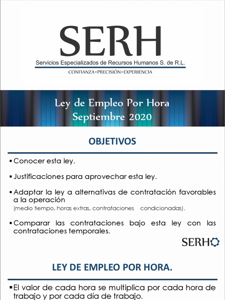 Capacitación Ley Empleo Por Hora Inalma | PDF | Salario | Tiempo de trabajo
