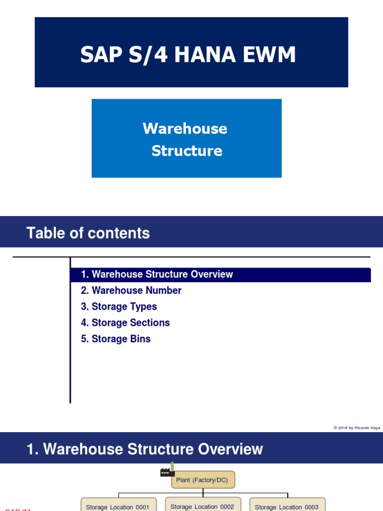 Sap S/4 Hana Ewm: Warehouse Structure | PDF | Warehouse | Logistics