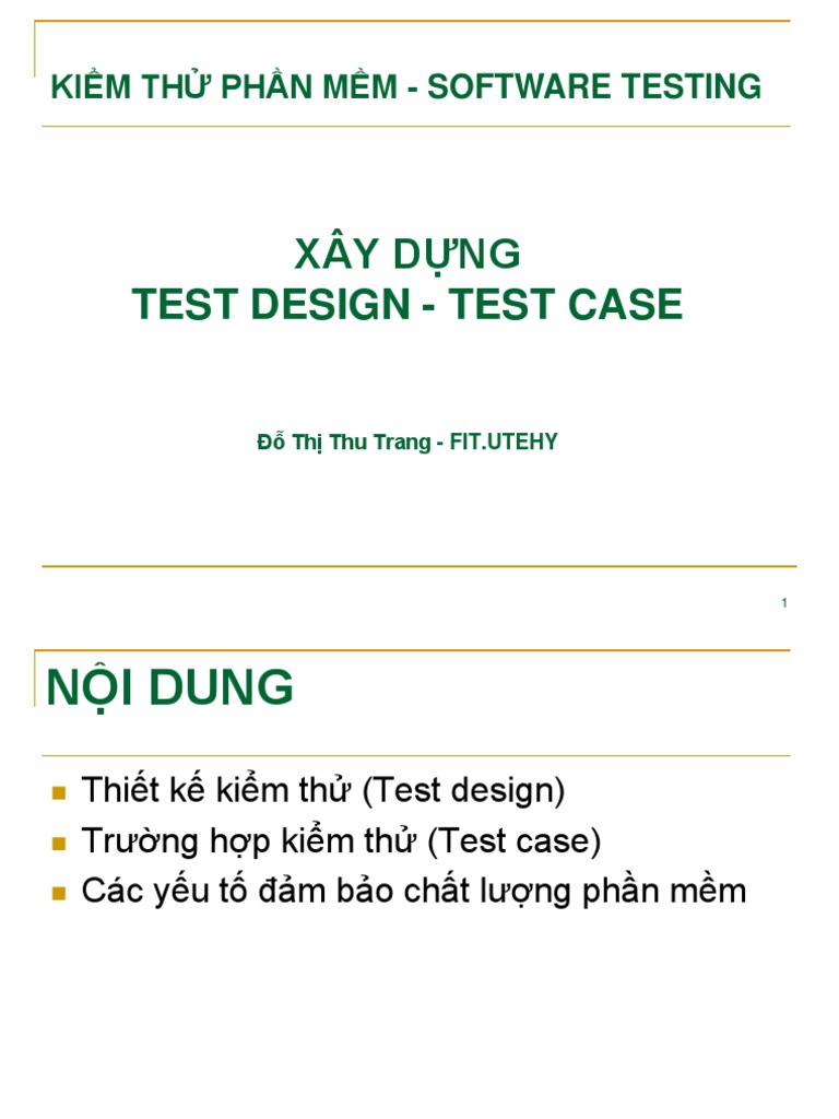 Bai 9.1 - Test Design-Test Case | PDF