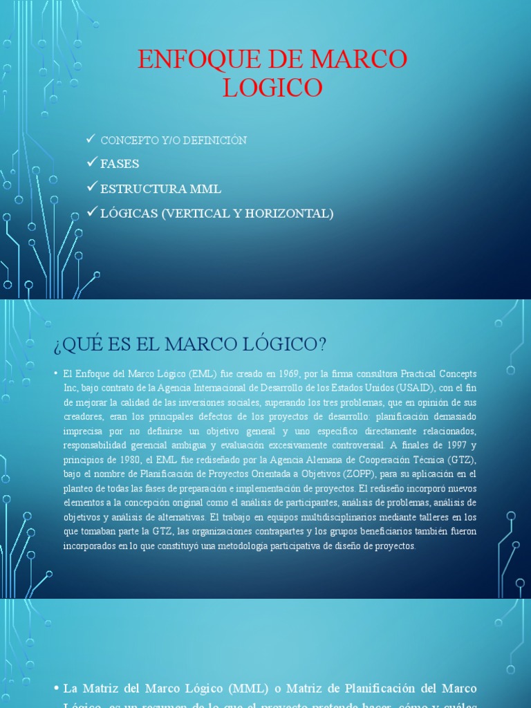 Enfoque de Marco Logico | PDF | Presupuesto