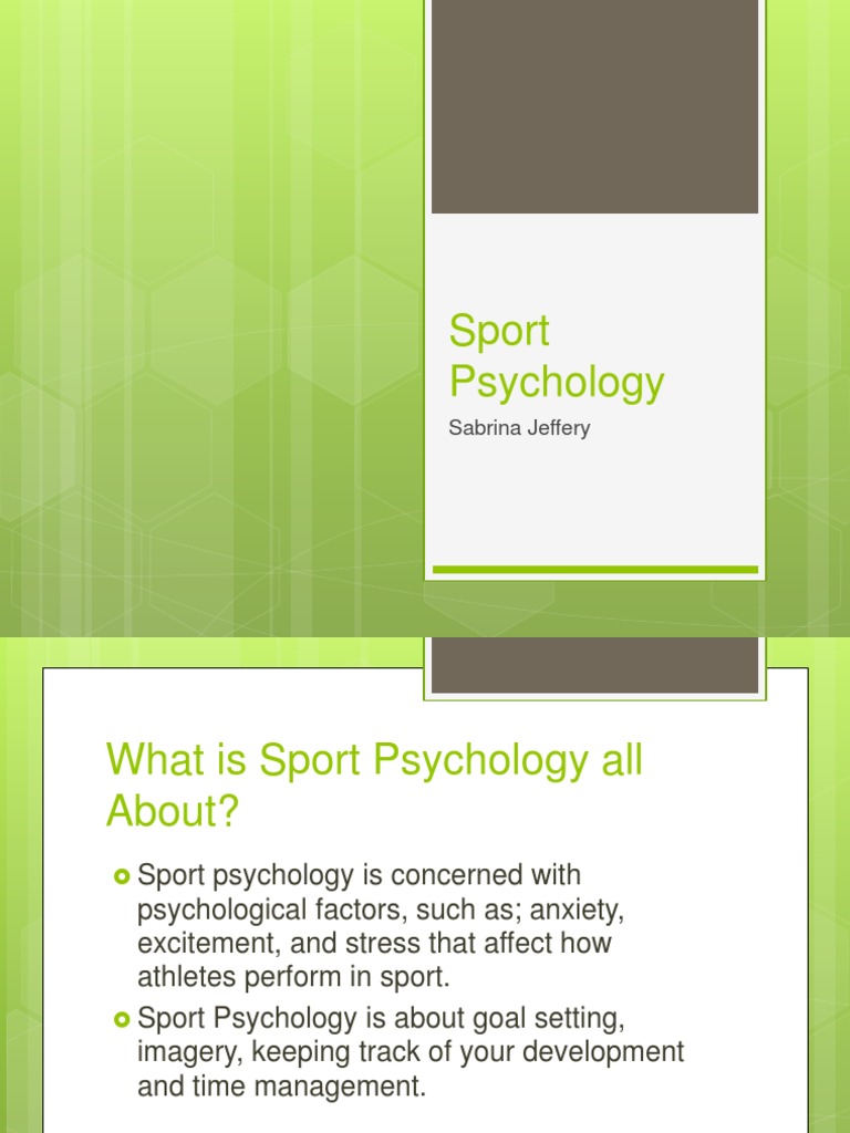 Sport Psychology: Sabrina Jeffery | PDF | Goal | Goal Setting
