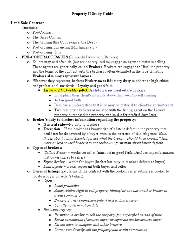 Study Guide | Download Free PDF | Real Estate Broker | Mortgage Law