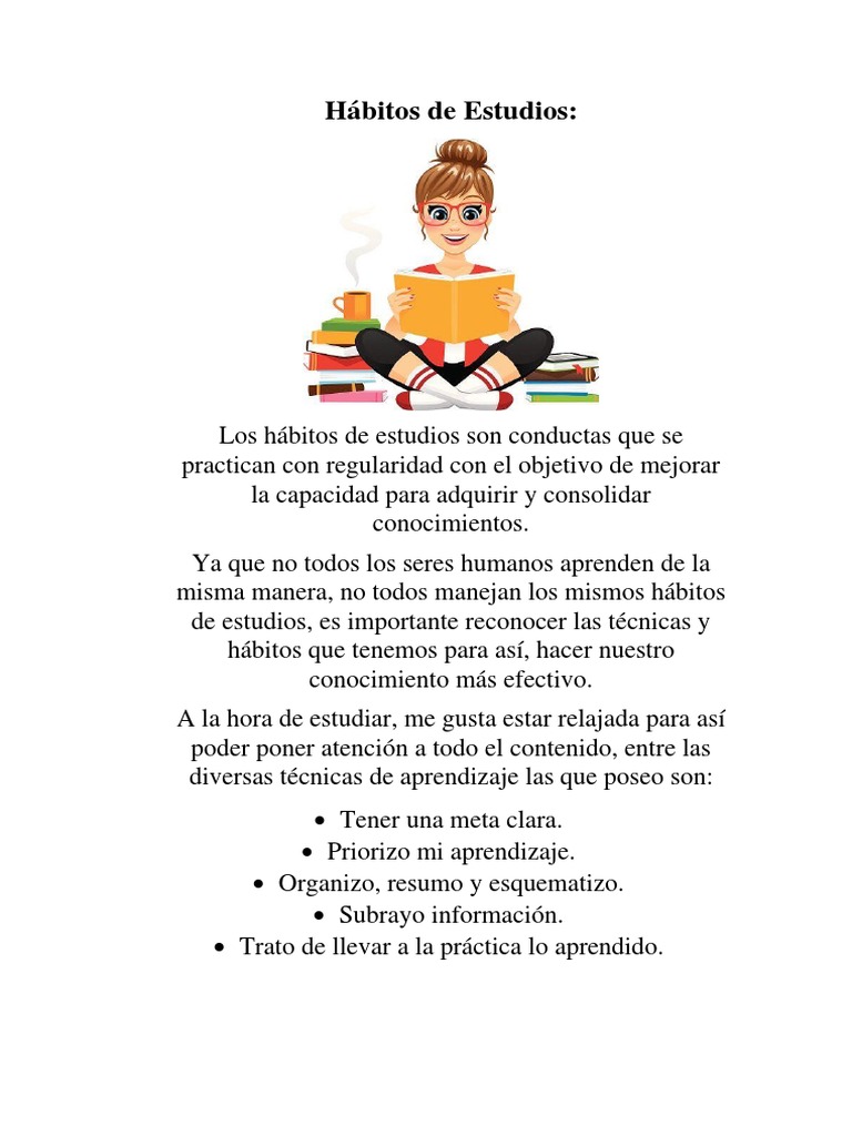 Hábitos Efectivos de Estudio | PDF | Crecimiento personal y profesional ...