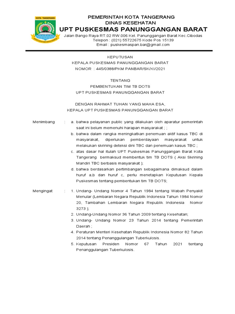 SK Tim TB Dots Asmara TB | PDF