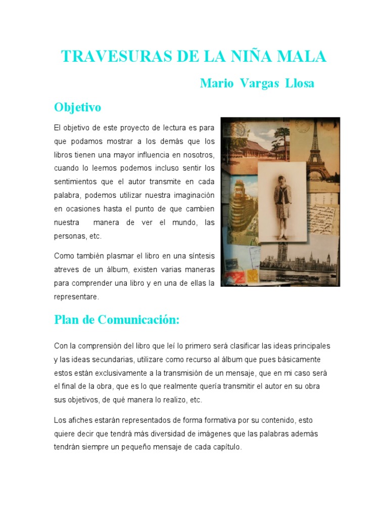 Álbum Didáctico de "Travesuras de la Niña Mala" | PDF | Arte