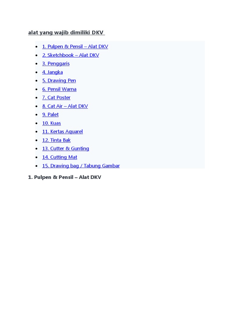 Alat Yang Wajib Dimiliki DKV | PDF