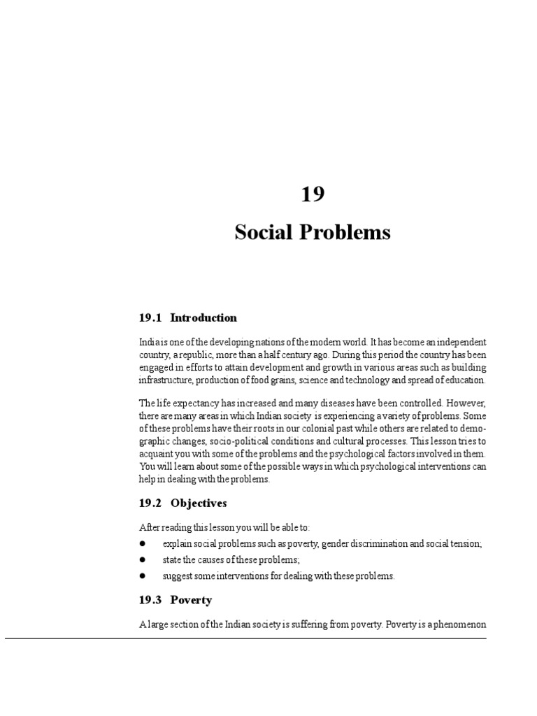 Social Problems | PDF
