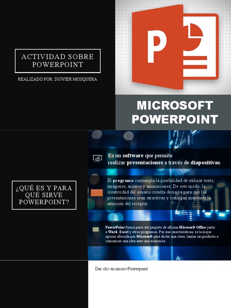 Actividad Sobre Powerpoint | PDF | Microsoft PowerPoint | Software
