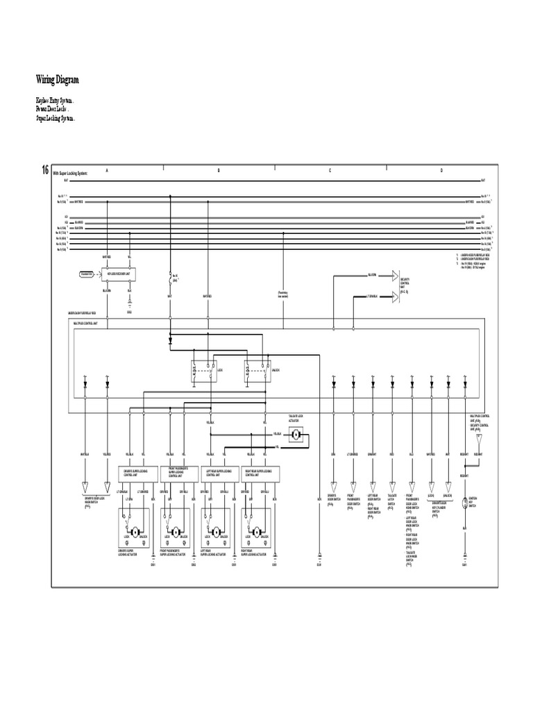 Wiring Diagram: Keyless Entry System - Power Door Locks - Super Locking ...