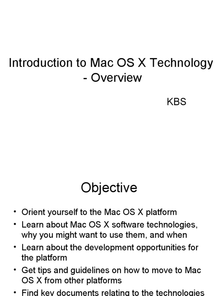 Introduction To Mac OS X Technology | PDF | Thread (Computing ...