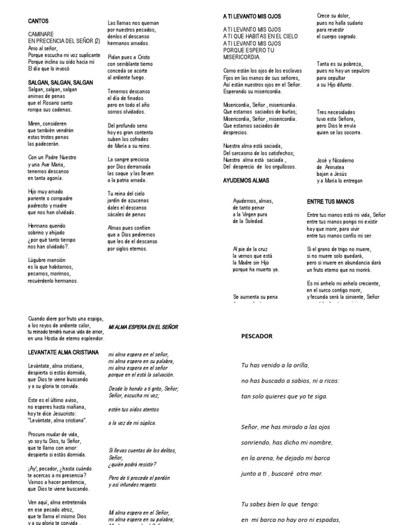 Cantos de Rosario de Difunto | PDF | María, madre de Jesús | Perdón