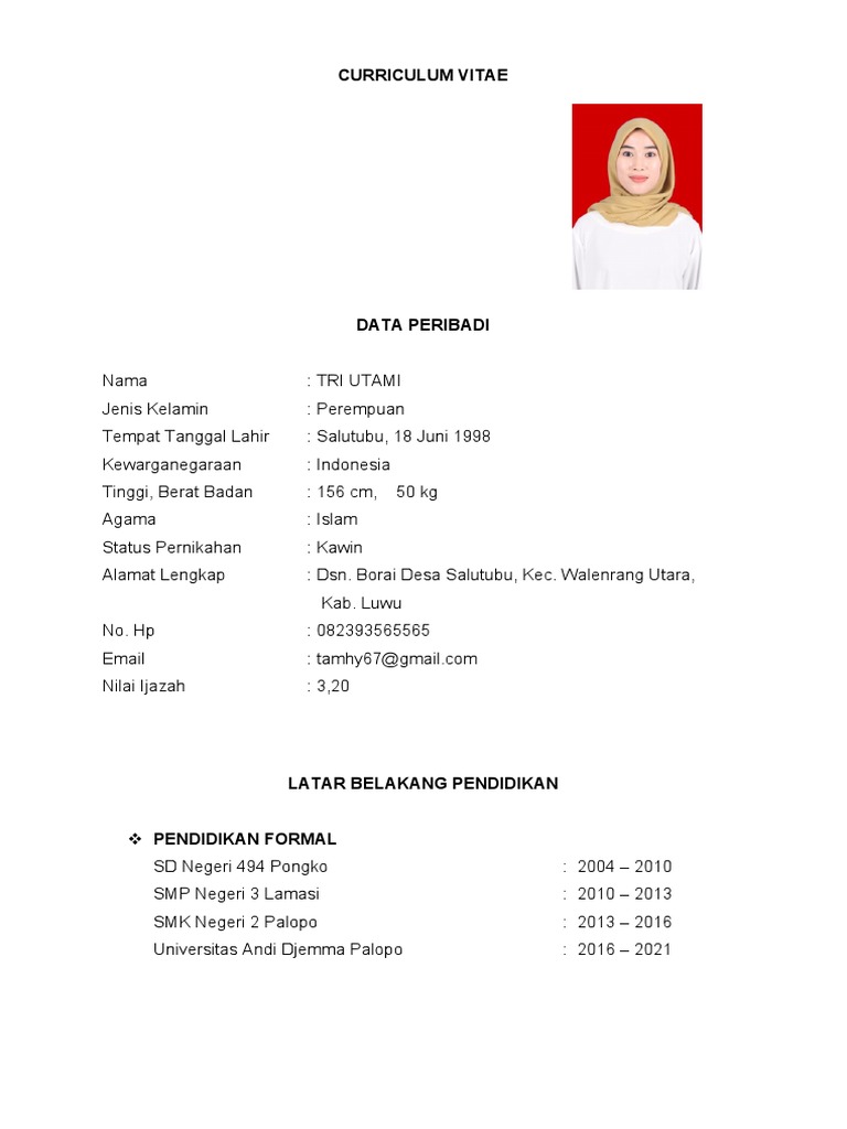CV Tri Utami | PDF | Gaya Hidup