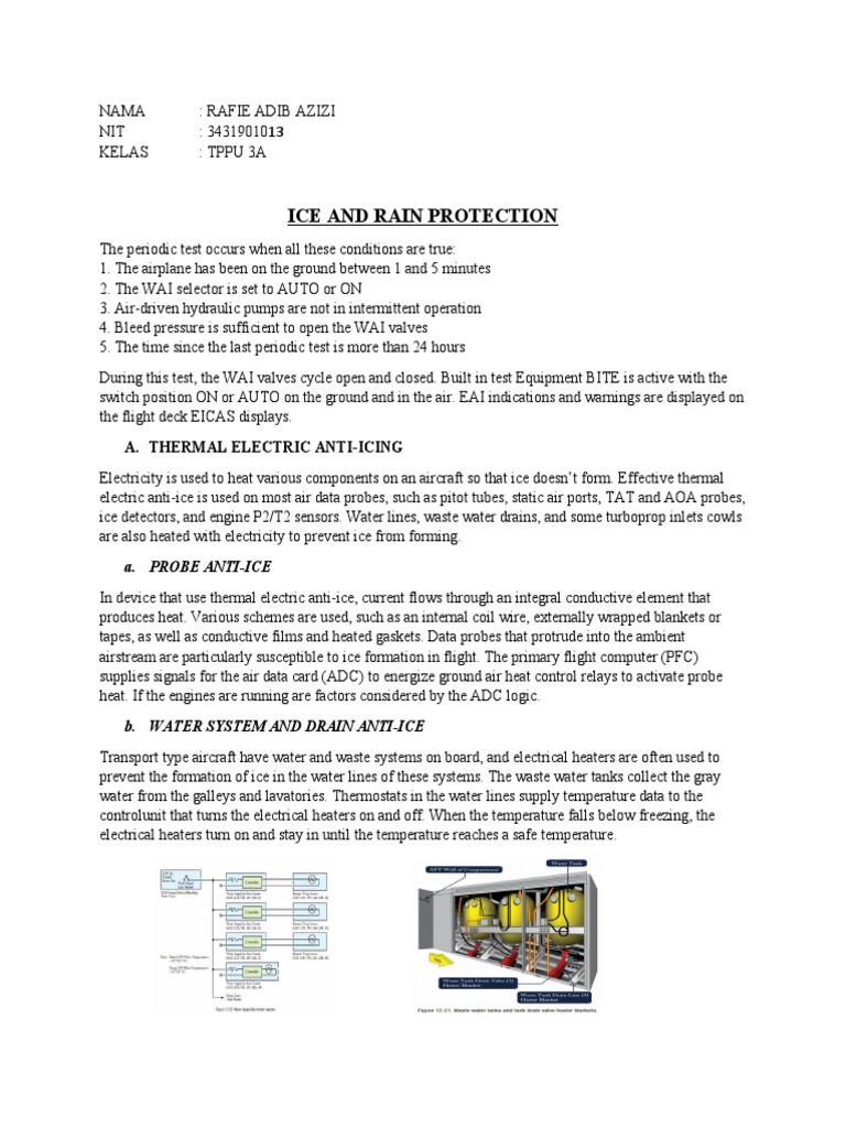 Ice and Rain Protection: A. Thermal Electric Anti-Icing | PDF | Pump ...