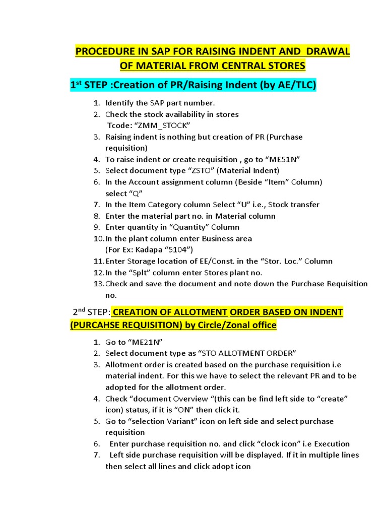 Sap Ps Material Indent | PDF | Computing