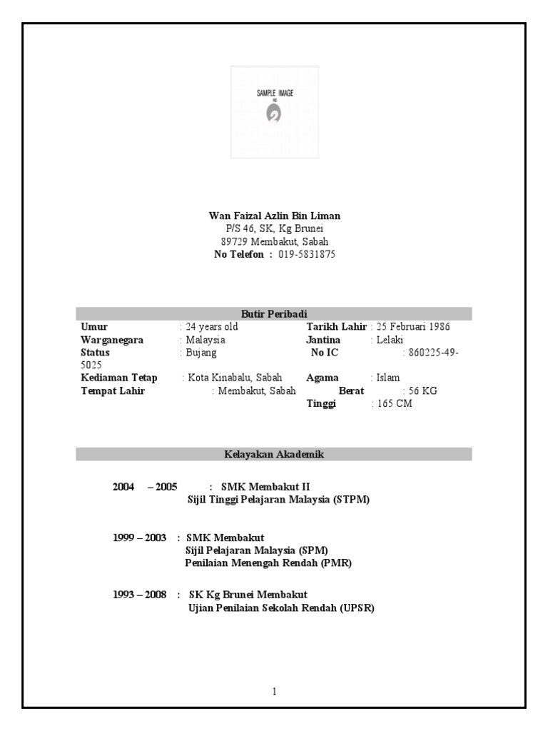 Contoh Resume Yang Lengkap | PDF