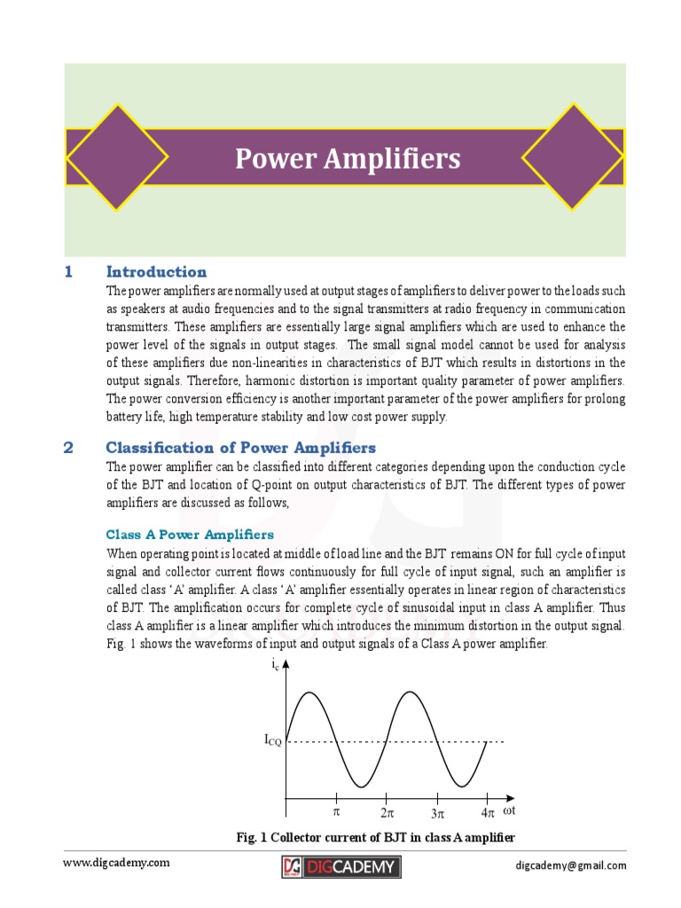 Chapter 15 Power Amplifiers | PDF | Amplifier | Distortion