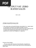 Zero-Rated Sales | PDF | Invoice | Value Added Tax