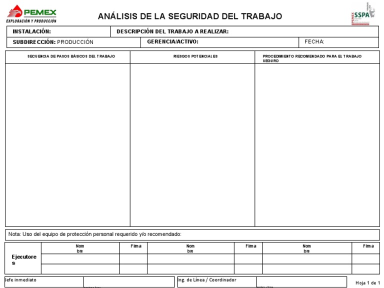 Formato Ast Pemex | PDF