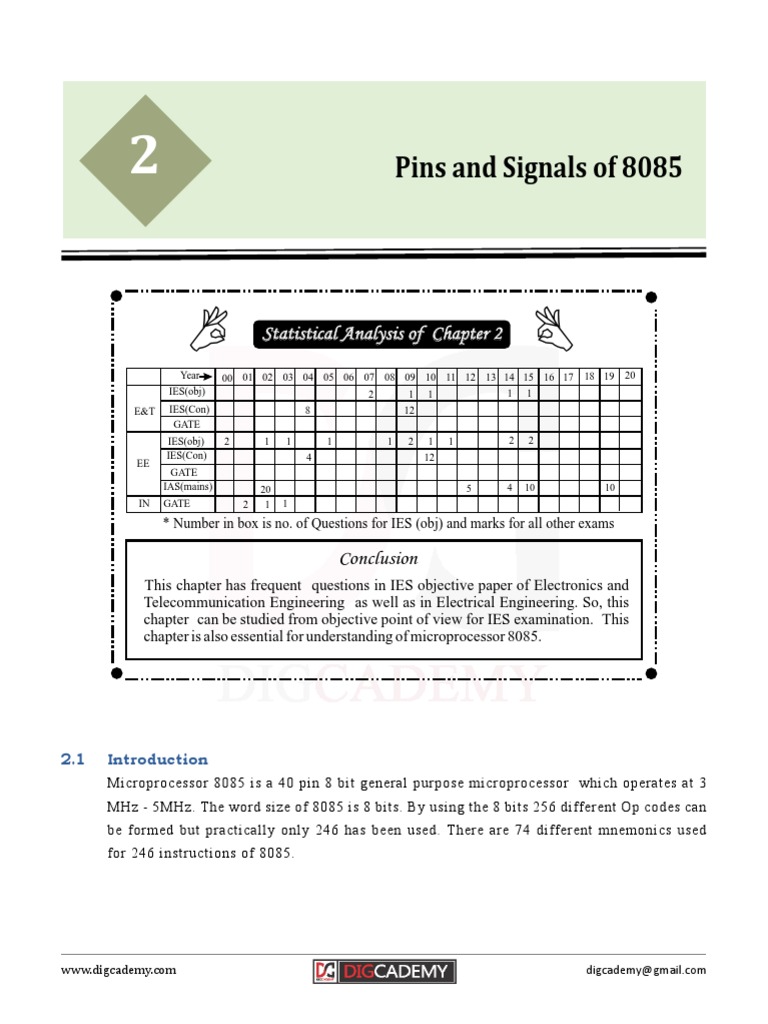 Pins and Signals of 8085: A Comprehensive Guide to the Pin Configuration and Signals of the 8085 ...