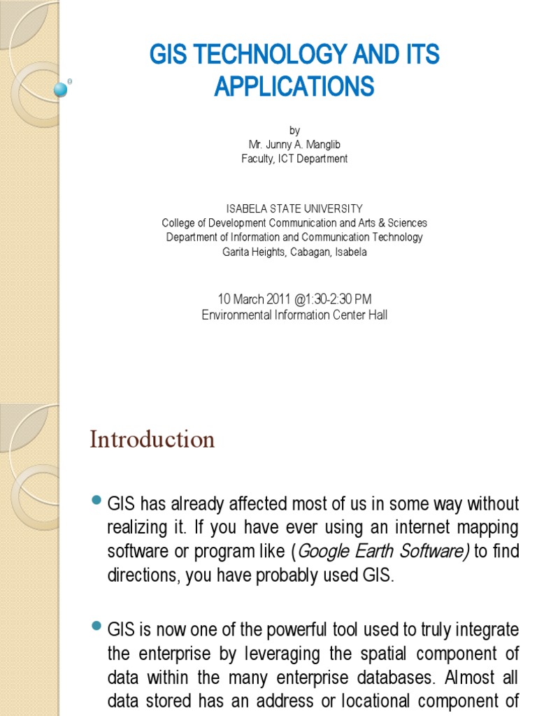 GIS Technology and Its Applications | PDF | Geographic Information ...