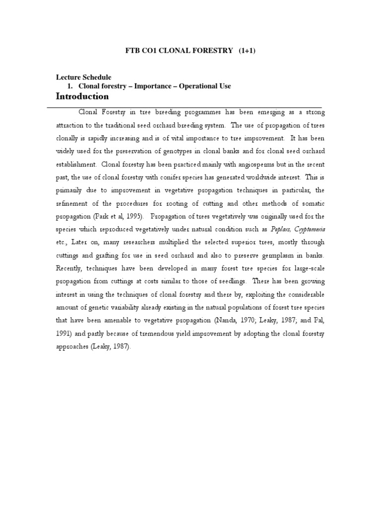 Clonal Forestry | PDF | Soil | Wood