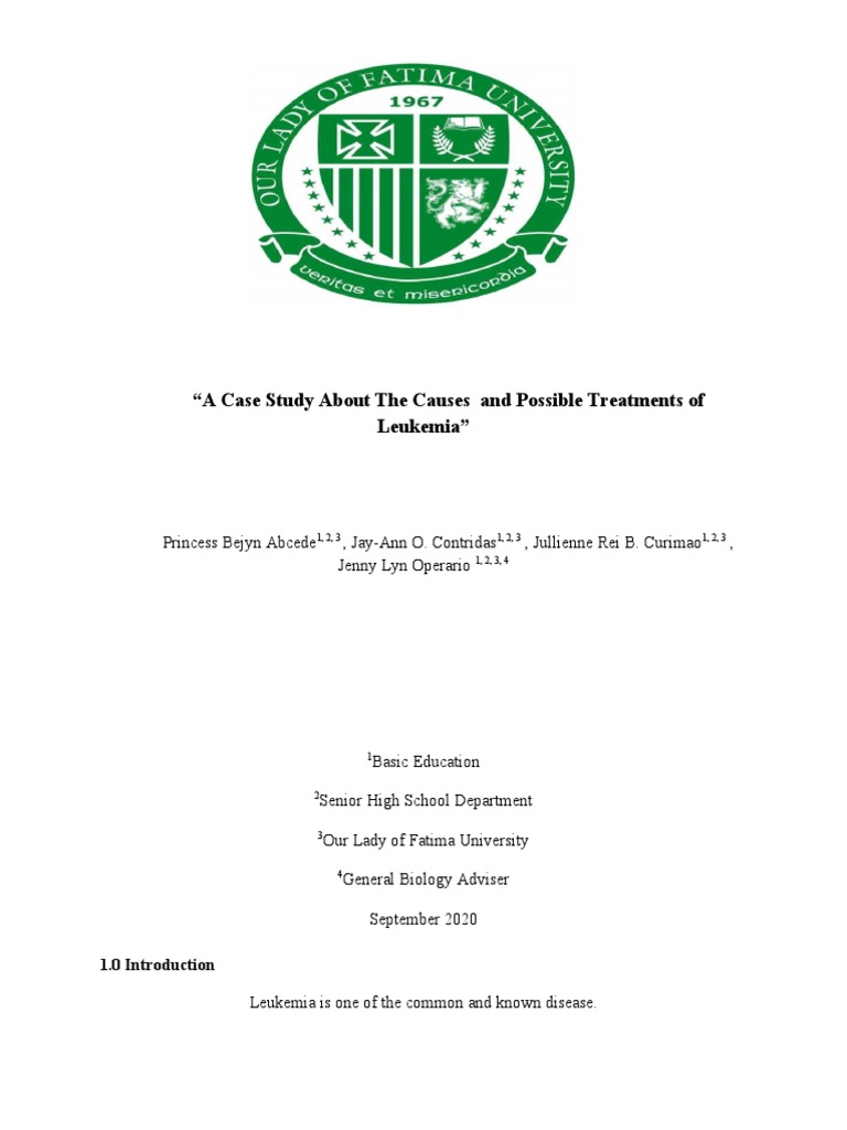 Case Study Leukemia | Download Free PDF | Leukemia | Hematopoietic Stem ...