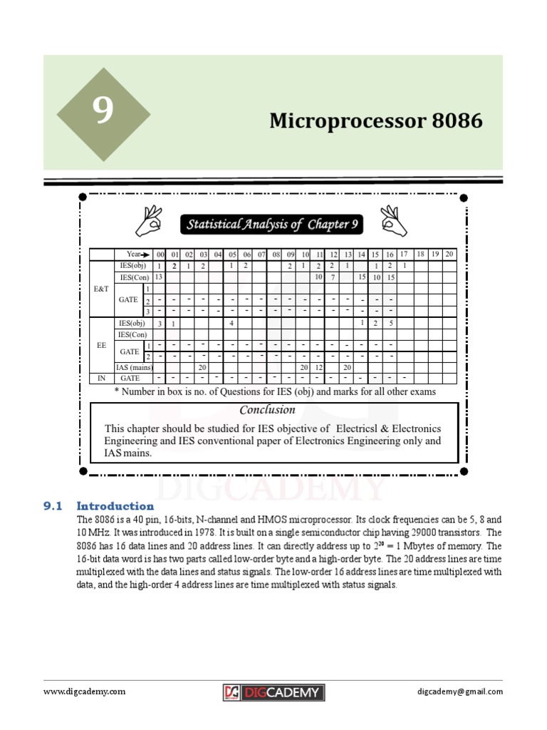 Chapter 9 Microprocessor 8086 | PDF | Pointer (Computer Programming) | Input/Output