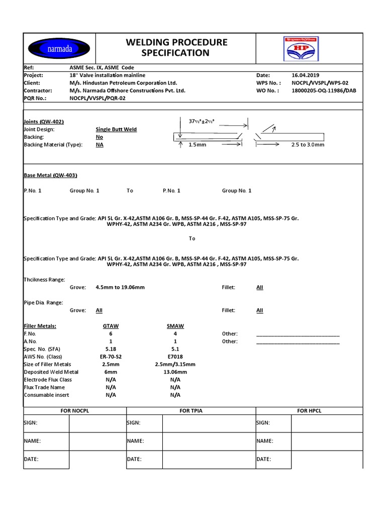 Welding Procedure Specification | PDF | Construction | Welding