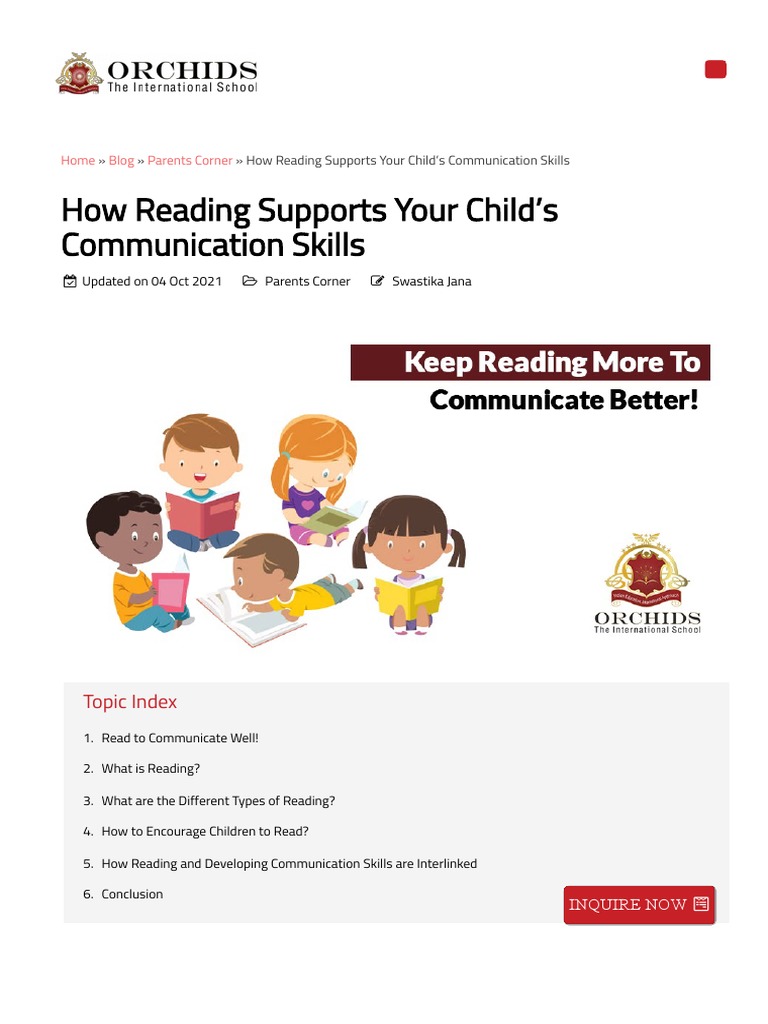How Reading Supports Your Child's Communication Skills | PDF ...