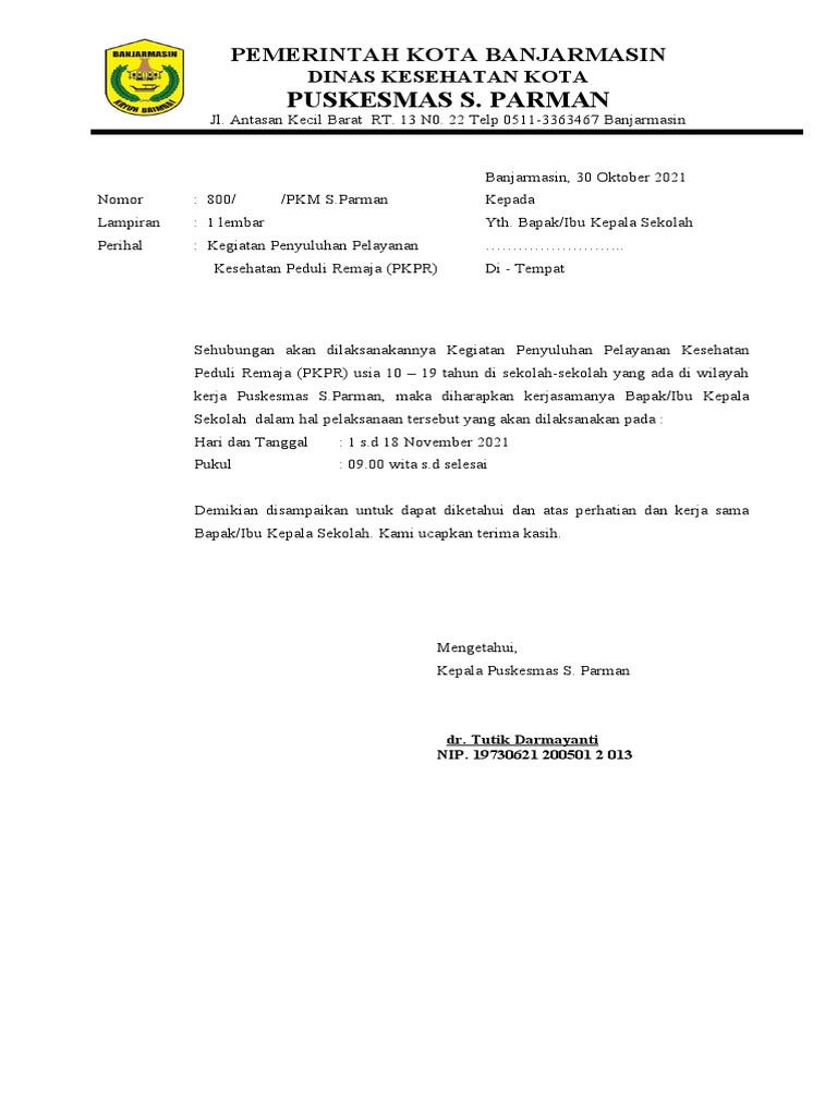 Kegiatan PKPR di Sekolah 2021 | PDF