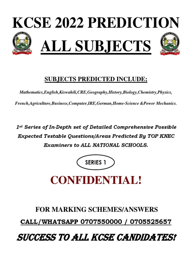 Kcse 2021 Prediction New Updated | PDF | Haemophilia | Organisms