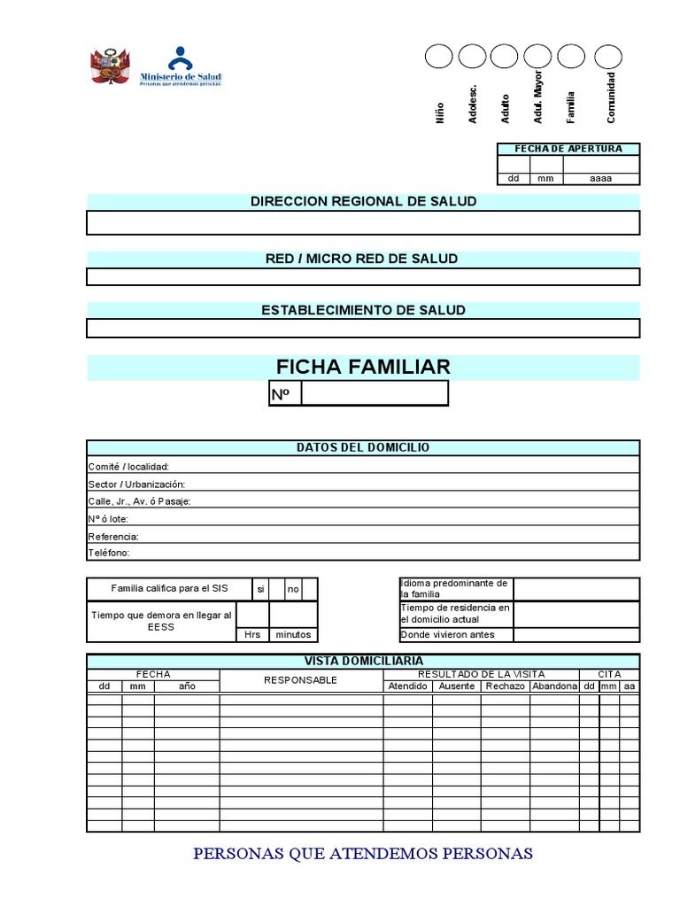 Ficha Familiar Completa | PDF