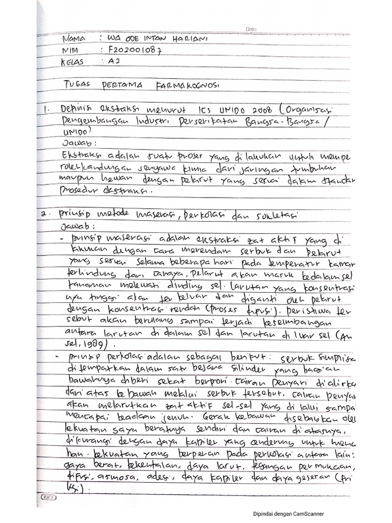 Tugas Farmakognosi Wa Ode Intan Hariani | PDF