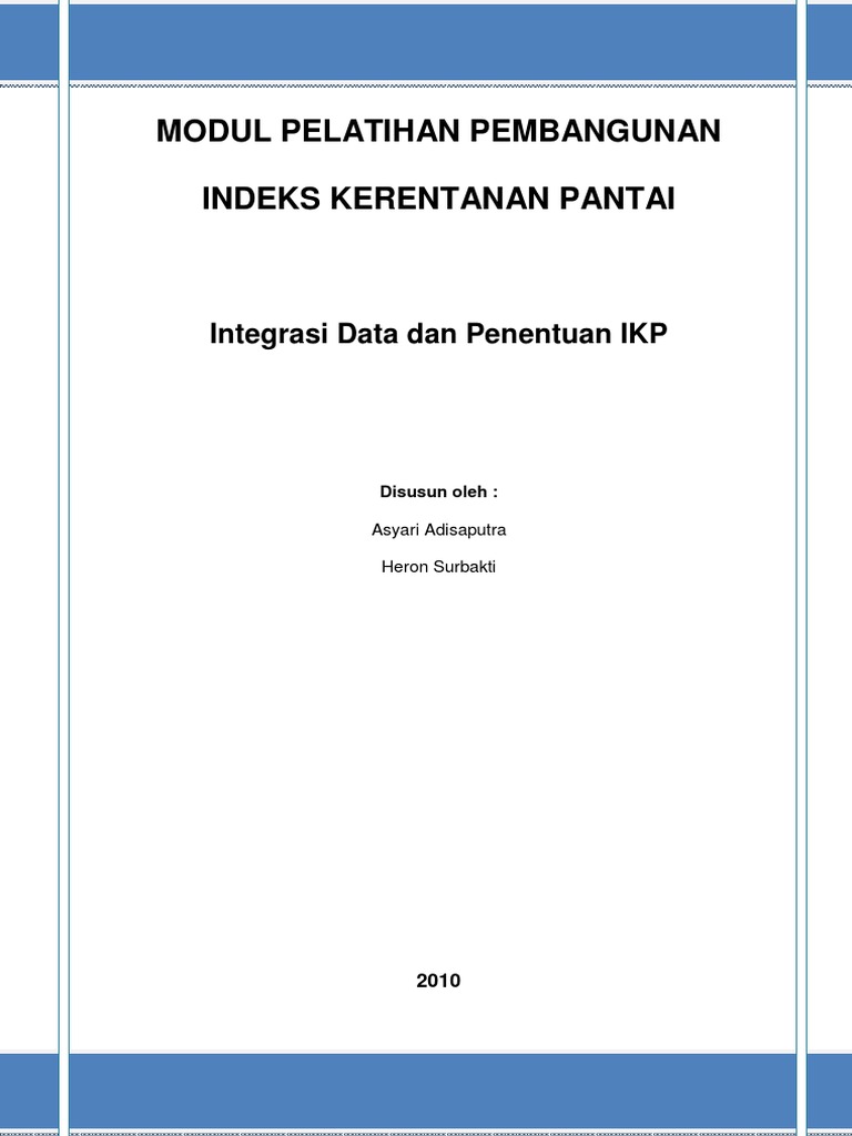 Modul Pelatihan Pembangunan Indeks Kerentanan Pantai | PDF | Metode & Bahan Ajar | Teknologi ...
