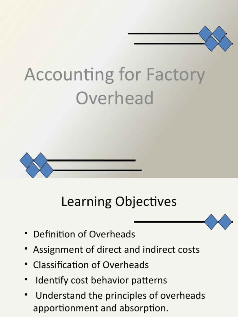 Factory Overhead Cost Classification | PDF