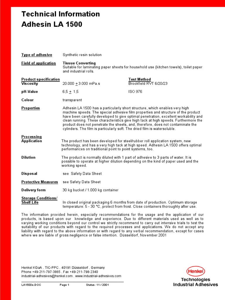 Aquence Lam E1500 | PDF | Paper | Adhesive