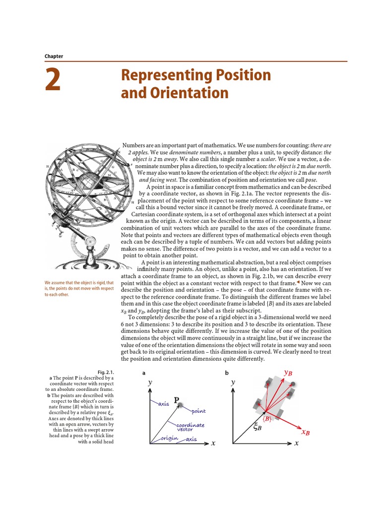 Representing Position and Orientation | PDF | Cartesian Coordinate ...