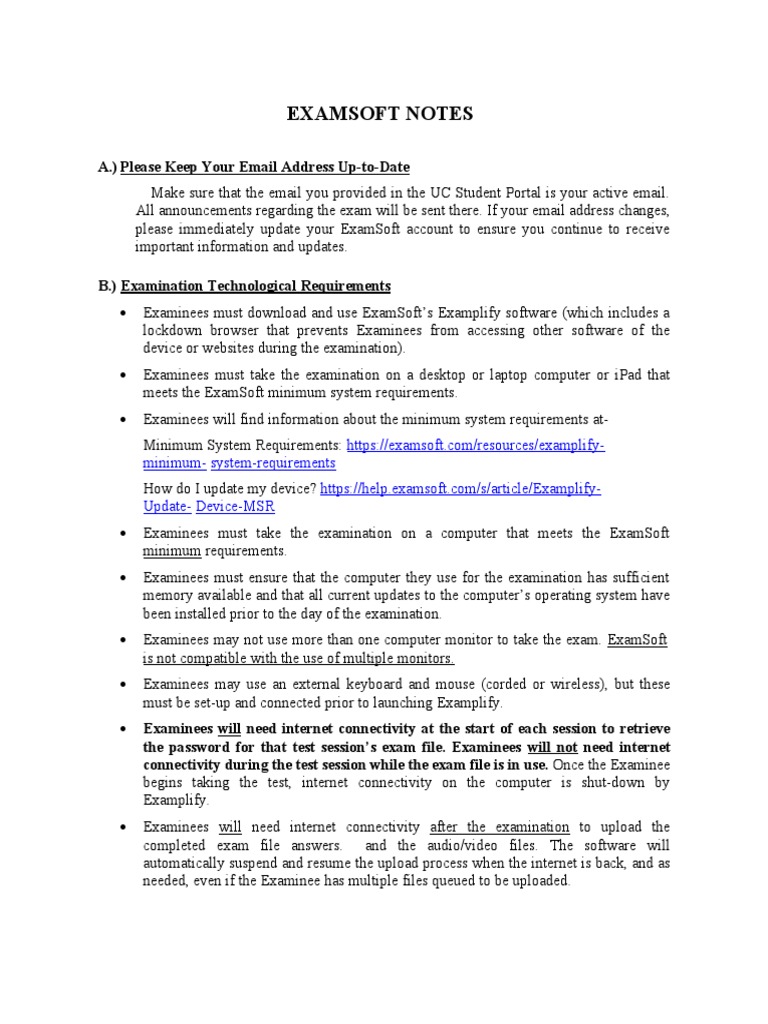 ExamSoft Guide for UC Students | PDF | Internet | Computer File
