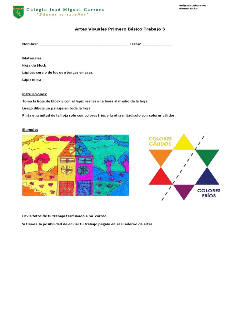 Artes Visuales. Primero Básico - Guía3 | PDF
