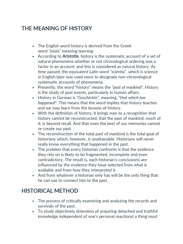 The Meaning of History | PDF | Primary Sources | Science