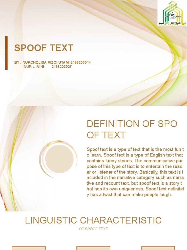 Spoof Text | PDF | Human Communication | Languages