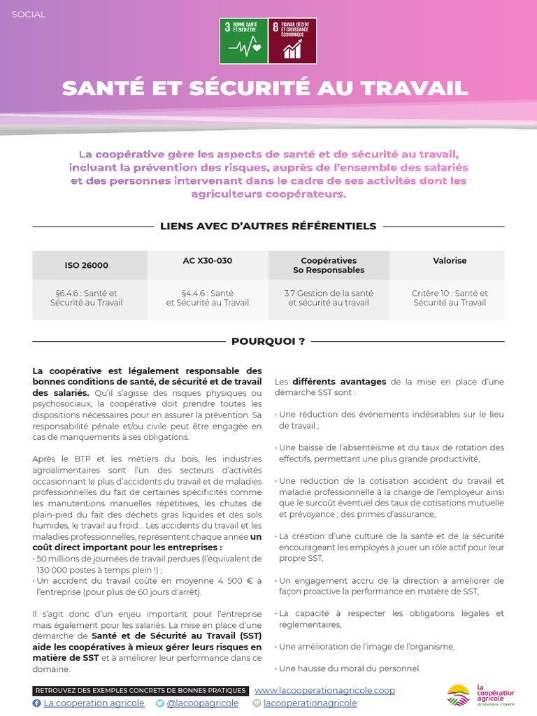 Fiche-Sante Et Securite Au Travail | PDF | Santé et sécurité au travail | Sécurité