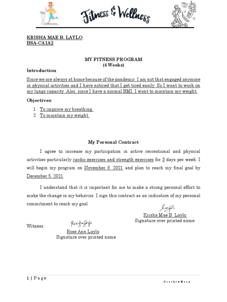 Template For Fitness Program-Autosaved | Download Free PDF | Strength Training | Physical Exercise