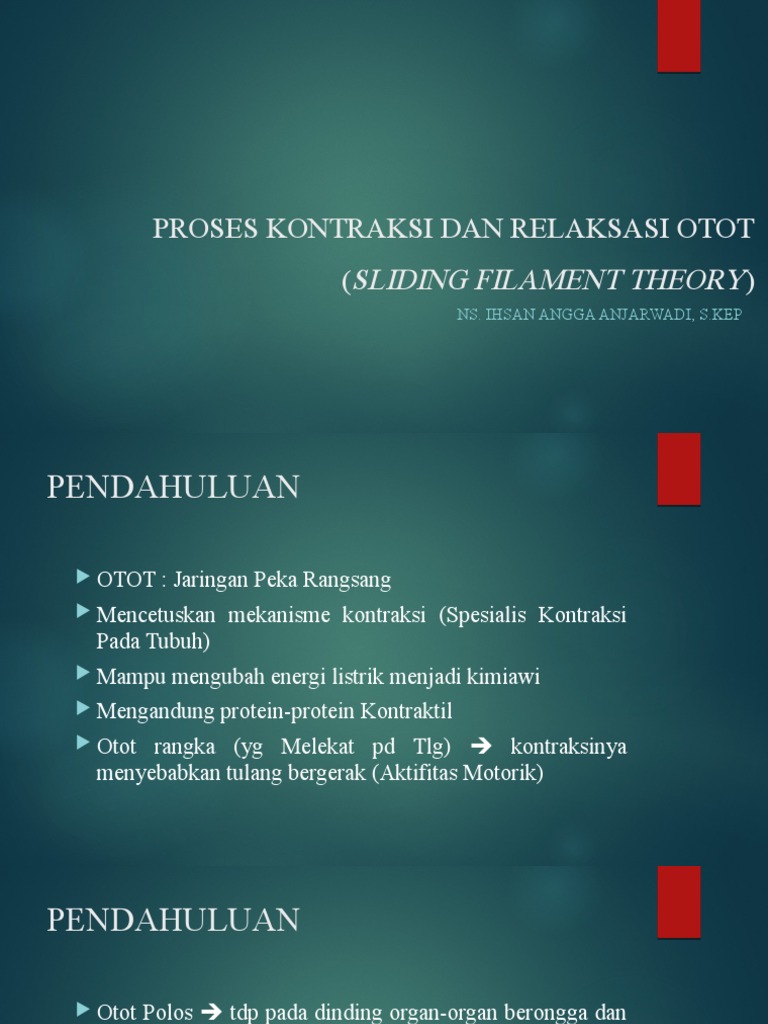 Proses Kontraksi Dan Relaksasi Otot (Sliding Filament | PDF