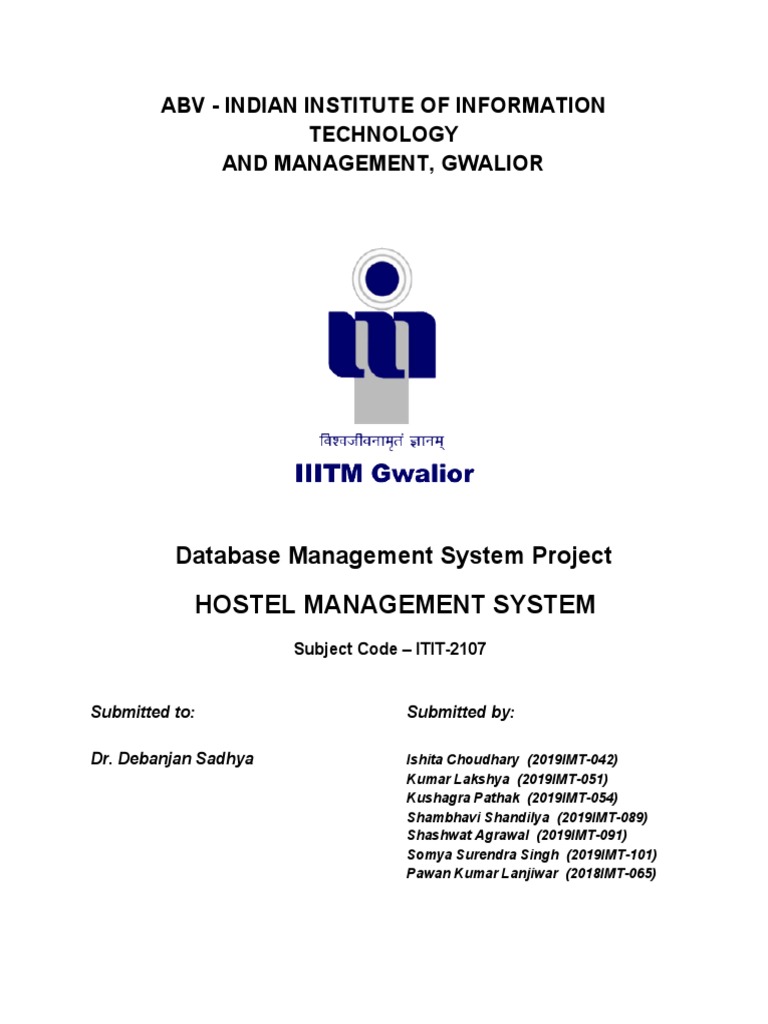 Abv - Indian Institute of Information Technology and Management ...