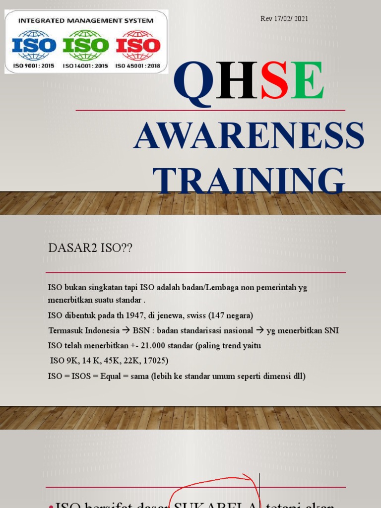 Awareness QHSE 2020 | PDF