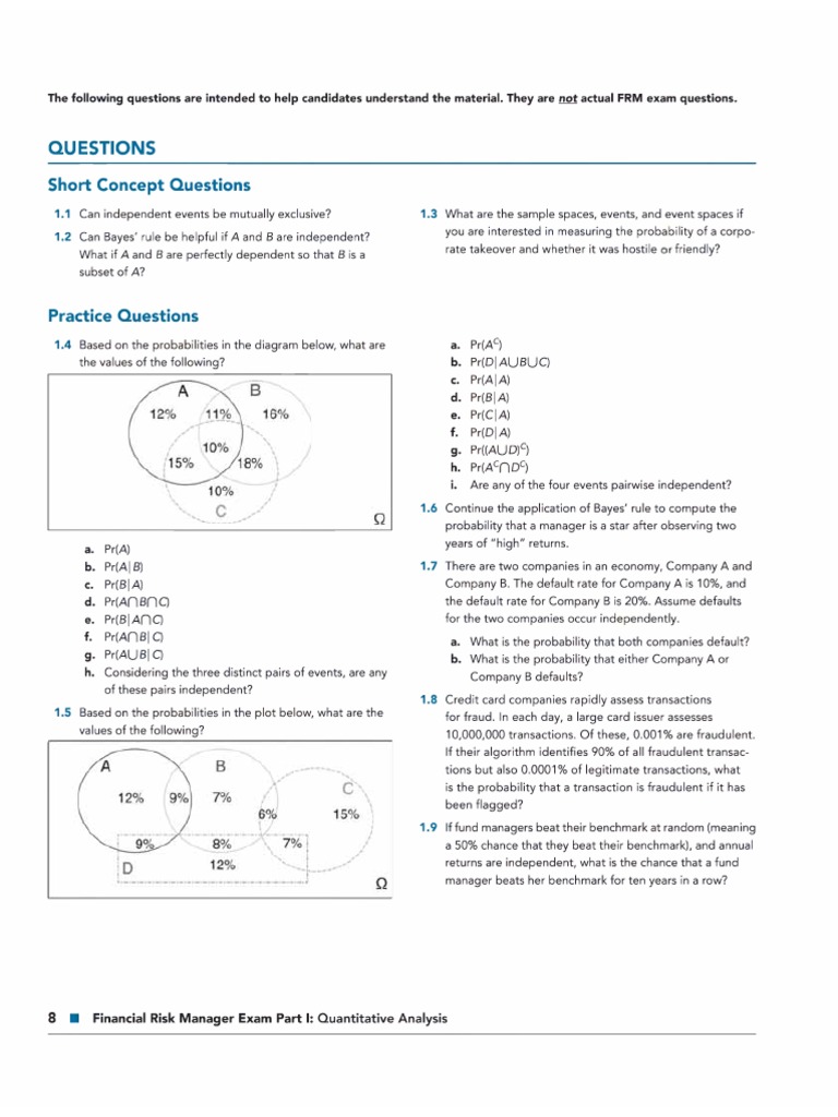 Questions Short Concept Questions | PDF | Variance | Correlation And ...