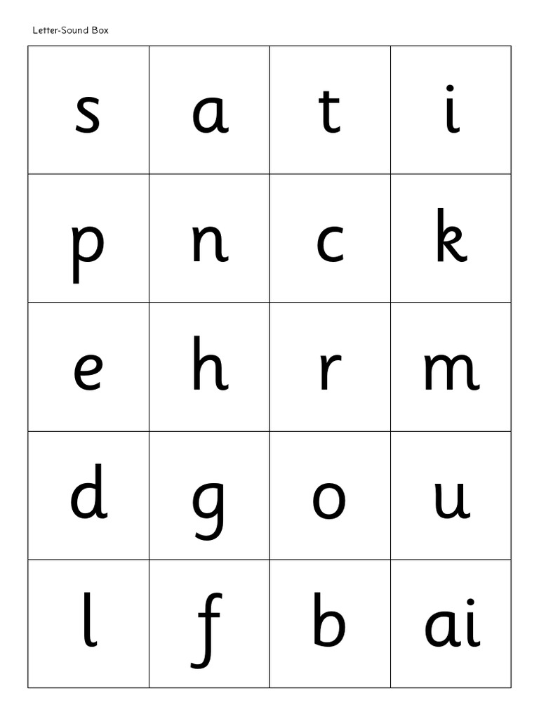 Letter-Sound Box - Cursive 3 | PDF