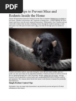 Monthly Pest Control Monitoring Report (Sample) | PDF