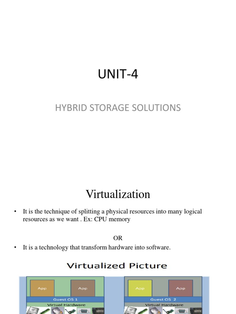 Hybrid Storage Solutions | PDF | Virtualization | Backup